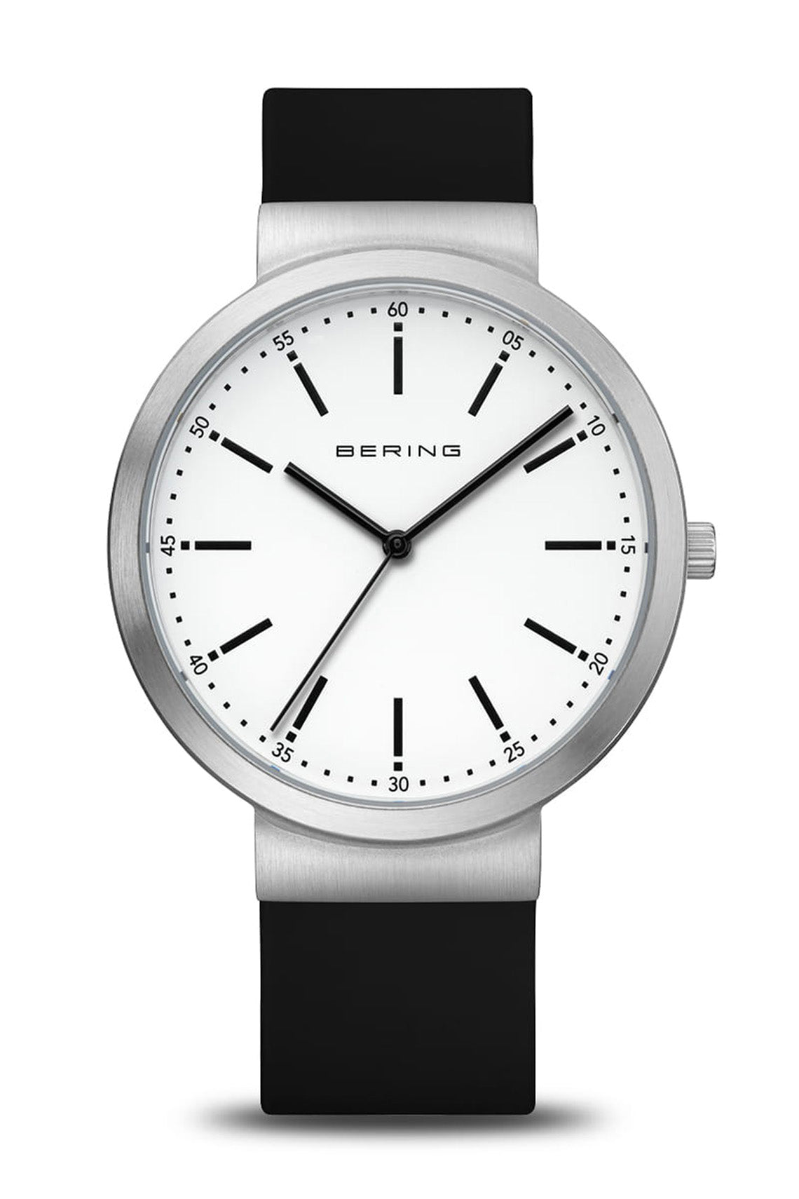 Bering Gents 41mm White Dial Black Silicon Strap Watch – Wotch Boutique